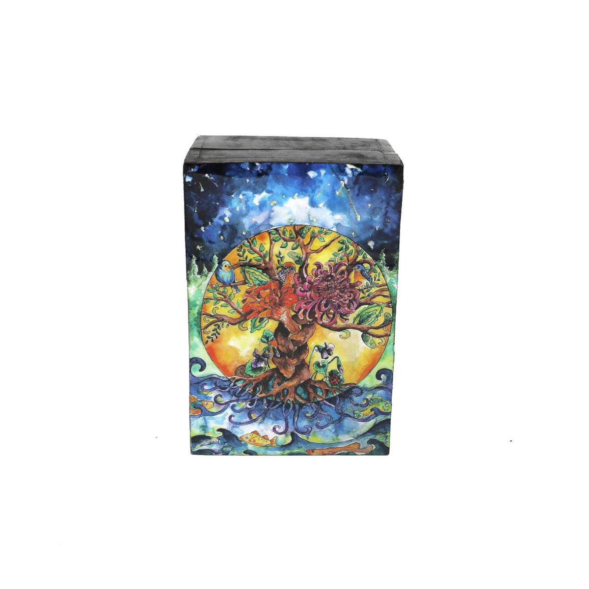 Wooden Storage Box (6 x 4 in.) - Tree of Life (Black) – Vida Vavoom